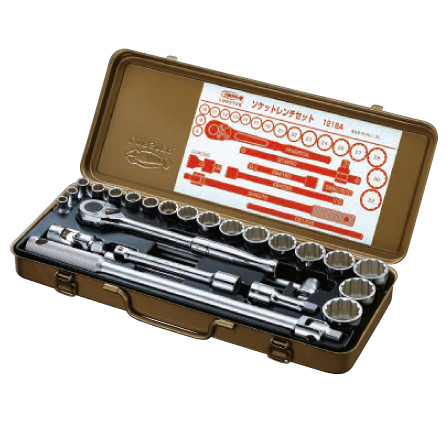 ソケットレンチセット 差込角12.7mm（1/2"）12角〔26点〕 1218A | ソケットレンチ | 作業・設備・配管工具 | 商品情報 ...